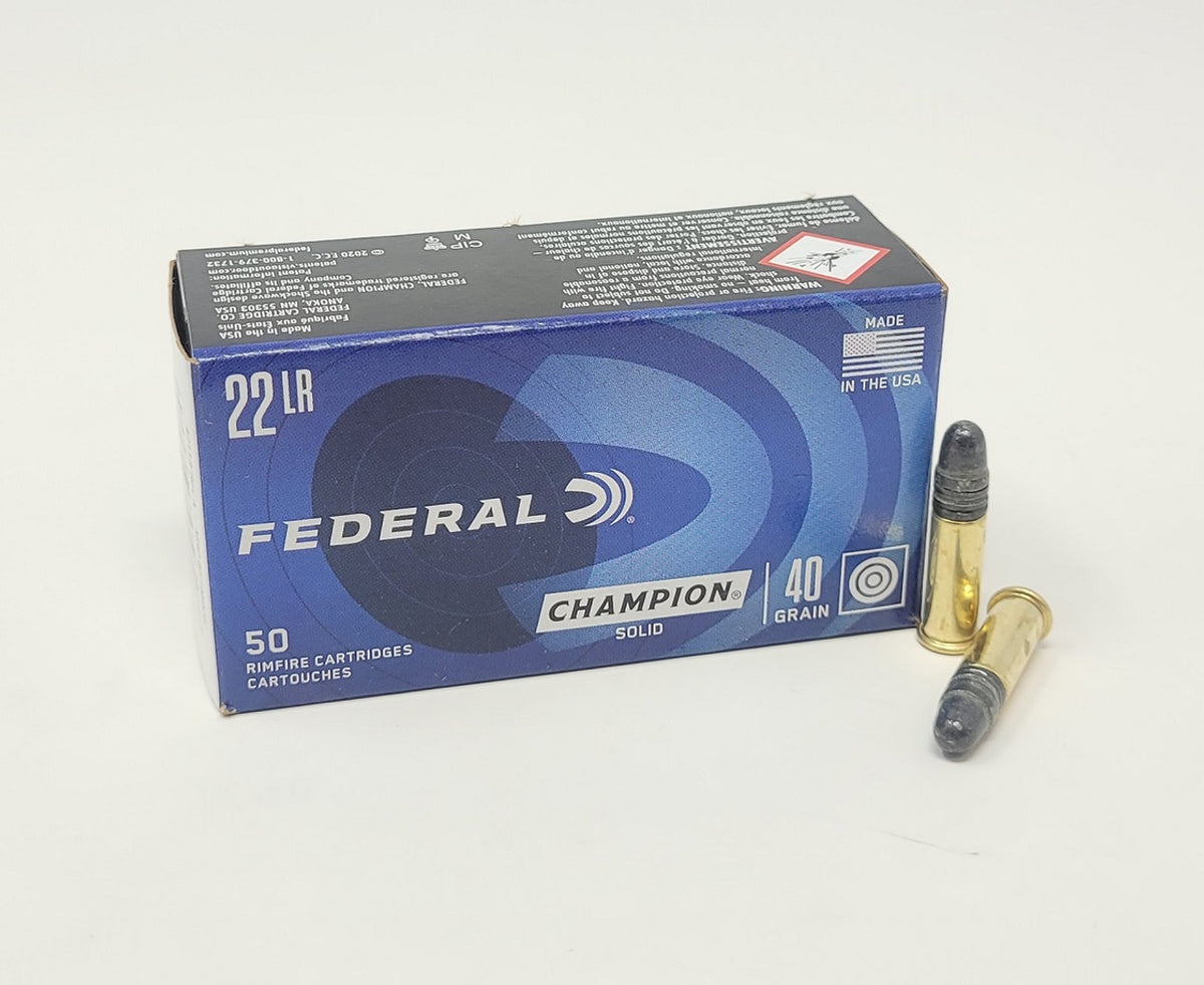 FEDERAL AMMUNITION .22LR 40 GR CHAMPION Box of 50 – Ronin Sports