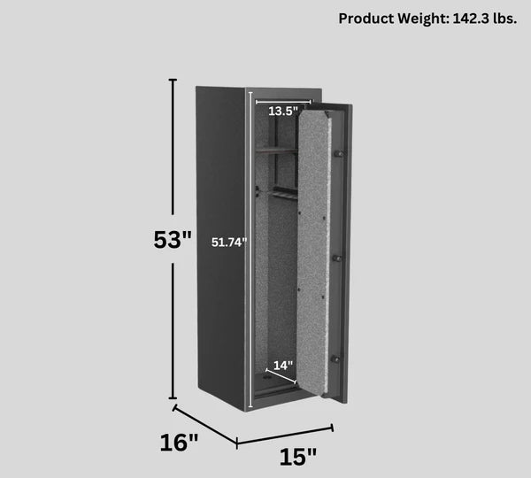 gun safe size chart